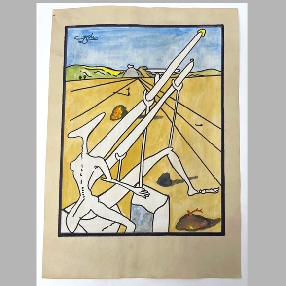 Salvador Dali Drawing | Art | Salvador Dali Ink On Paper Signed Stamped ...